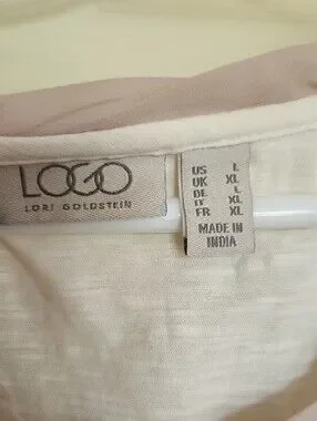 LOGO by Lori Goldstein | Tops | Logo Tank Long Length Cream With Light ...